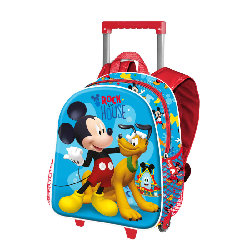 Divertida mochila trolley azul de Mickey Mouse